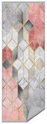 Šedo-růžový pratelný koberec běhoun 80x200 cm – Mila Home
