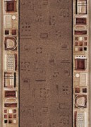 Associated Weavers, Protiskluzový běhoun na míru Jena 44, šíře 80 cm, hnědá, chodba / předsíň