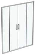 Ideal Standard Connect 2 - Posuvné sprchové dveře, čtyřdílné, 150 cm, silver bright/čiré sklo K9281EO