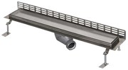 Sanela - Sprchový žlab ke stěně, délka 85 cm, s roštem pro vložení dlažby, nerez SLKN 14