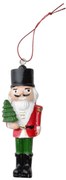 Vánoční závěsná figurka SANTA LILA 10,5 cm vícebarevná