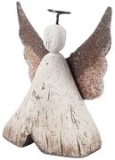 Dekorace dřevěná figurka anděl Angel Rustic S - 8*3*9 cm