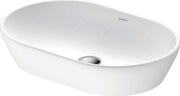 Duravit D-Neo - Umyvadlo na desku, 60x40 cm, bez přepadu, bez otvoru pro baterii, matná bílá 2372603270