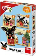 DINO Baby puzzle 12 dílků Bing a kamarádi 18x18cm skládačka 3v1 velké dílky dn325142