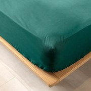 Zelené napínací prostěradlo z Bio bavlny 140x190 cm Biolina – douceur d'intérieur