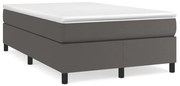 Box spring postel s matrací šedá 120x190 cm umělá kůže 3269701