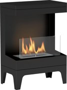 HOMCOM Bioetanolový krb volně stojící s 0,9 L nerezovým hašením, doba hoření 3,3H pro vnitřní prostory 15-20 m² 38x22x54 cm Černá | Aosom