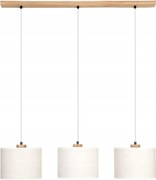 Závěsná Stropní Lampa Boho 3xE27 Dub Olejovaný/béžový S-16910374 Spot-light