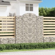 Klenuté gabionové koše 3 ks 200x30x220/240cm pozinkované železo 3146237