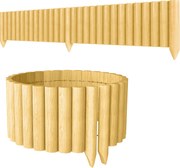 Outsunny smrkový dřevěný zahradní obrubník 176 × 38 cm — dekorativní, odolný a snadná instalace pro zeleninové záhony, terasu a trávník | Aosom