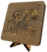 Li-Go "Mops" lampa 19x19cm provedení povrchu: bříza
