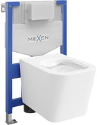 Mexen podomítková WC sada rám Fenix XS-F s WC mísou Teo, bílý lesk - 6803385XX00