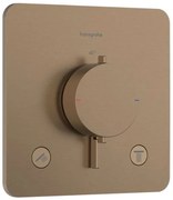 Hansgrohe Ecostat Comfort Q - Termostatická baterie pod omítku, pro 2 spotřebiče, kartáčovaný bronz 33713140