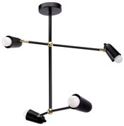 Toolight Závěsné osvětlení Modern D19 APP1708-4CP černé, zlaté