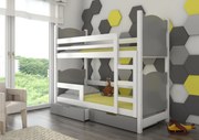 ADRK Furniture Patrová postel pro dvě osoby s matracemi MARABA CH-Mar-W+GRA-D042