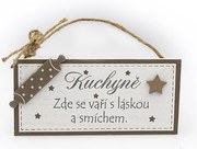 Domov&Mazlíci Dřevěná cedule do kuchyně Zde se vaří s láskou