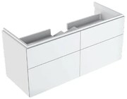 Geberit Xeno 2 - Skříňka pod umyvadlo 120 cm s LED svítidlem, 4 zásuvky, lesklá bílá 500.518.01.1