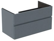 Ideal Standard Finesse - Umyvadlová skříňka 100x51x55 cm, 2 zásuvky, Ribbed Matt ashblue E3445UQ