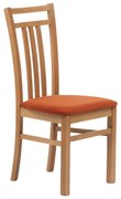 Jídelní čalouněná židle LOTY — masiv, látka, více barev Dub Wotan Velvet terracotta 44