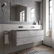 Koupelnová skříňka AVA 140 cm s dvojumyvadlem z minerálního odlitku BRUXELLES