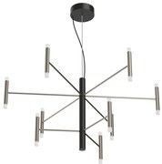 Linea Light Perla_P9, černý moderní lustr, 40W LED 3000K DALI, 87x100cm