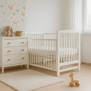 Dětská postýlka New Baby LILLY se stahovací bočnicí bílá