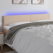 Čelo postele s LED cappuccino 160x5x78/88 cm umělá kůže