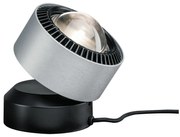 Paulmann 79718 Aldan, stolní lampa, 3,5W LED 2700K stmívatelné, černá/broušený hliník, výška 10cm