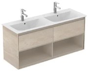 Ideal Standard Connect Air - Skříňka pod dvojumyvadlo 120 cm, světlé dřevo/matný světle hnědý lak E0829UK