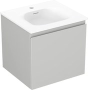 Mexen Orio, koupelnová skříňka 50 cm s umyvadlem Vela, 1 zásuvka, šedá matná/bílá matná, 91A10-05047-1-BF62-W23M01
