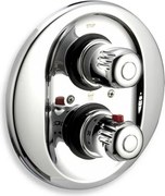 Novaservis Aquamat - Vanová baterie s termostatem pod omítku, na 3 výstupy, chrom 2650RX,0
