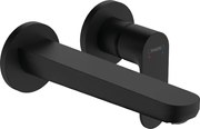 Hansgrohe Rebris S, umyvadlová baterie pod omítku, pro montáž na stěnu, s výtokem 20 cm, 2-otvorová instalace, černá matná, 72528670