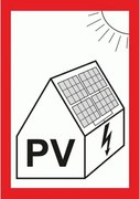 Samolepka PV symbol pro fotovoltaiku 148x210mm