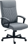 Kancelářská židle Vinsetto s funkcí náklonu, ergonomická kancelářská židle, výškově nastavitelná počítačová židle, otočná pracovní židle pro kancelář,