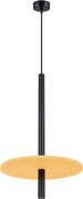 Žluté/béžové kovové závěsné svítidlo ø 30 cm Rilu – Sollux