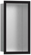 Hansgrohe XtraStoris Individual - Výklenek do stěny s designovým rámem, 30x15x10 cm, kartáčovaná nerez/matná černá 56094670