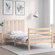 Rám postele s čelem Small Single masivní dřevo