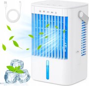 Větráček Mini Klimatizátor Stolní ventilátor Tichý na vodu 1200 Ml Led