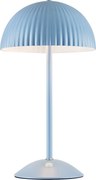 Modrá kovová stolní lampa s kovovým stínidlem (výška 33,5 cm) Zin – Markslöjd