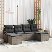 Set pohovek 6 ks Šedá polyratan 3355158