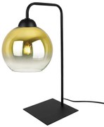 Stolní lampa Bergen Gold, 1x zlaté/transaprentní skleněné stínítko (fi 15cm)