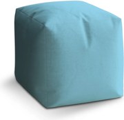 Sablio Taburet Cube Blankytně modrá - 50x50x50 cm