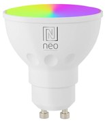 Immax NEO LITE Smart žárovka LED GU10 4,8W RGB+CCT bar. a bílá, stmívatelná, WiFi, Beacon
