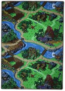 Vopi, Dětský kusový koberec Dino, 80x120, vícebarevná, dětský pokoj