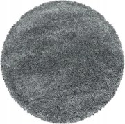 Ayyildiz, Kusový koberec Fluffy Shaggy 3500 light grey kruh, 80x80 (průměr) kruh, šedá, ložnice