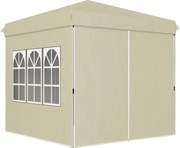 Outsunny altán cca 2,5x2,5 m, vodoodpudivý stabilní zimě odolný pop-up skládací altán, UV ochrana 50+, skládací párty stan zahradní stan se 4 bočními…