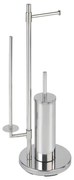 WENKO 22512100 - WC štětka UNIVERSALO NEO 30x73 cm nerez/stříbrná 22512100