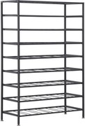 HOMCOM Stojan na víno s kapacitou 54 lahví 63D x 25Š x 91V cm černý kov | Aosom