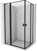 Mexen Mist L Duo sprchový kout otevírací 110 x 90 cm, černý rámeček, černý - 8A4L-110L-090P-70-70