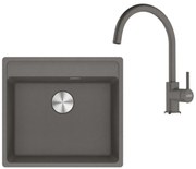 Franke - Kuchyňský set G274ŠK, fragranitový dřez MRG 610-52 RTL a baterie FC 6018.084, šedý kámen 114.0700.790